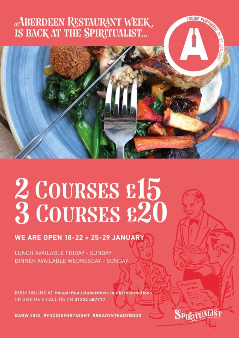 View Menus - The Spiritualist Aberdeen